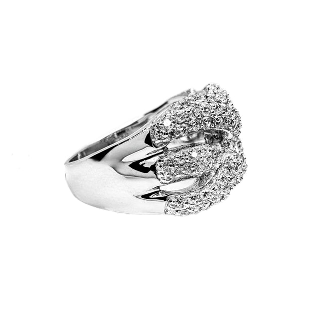 Sterling Silver Wide Weave Ring | CG Jewellery
