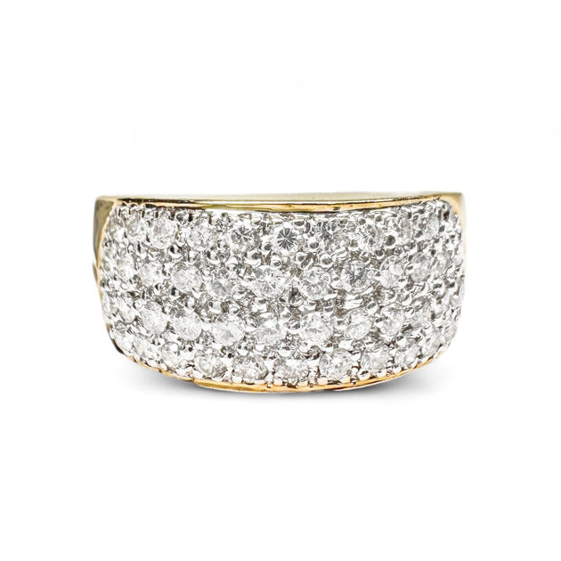 21ct Yellow Gold Encrusted Diamond Ring | CG Jewellery