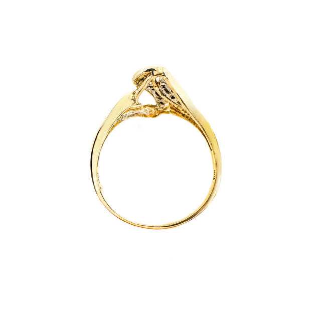 9ct Yellow Gold & Diamond Swirl Ring | CG Jewellery