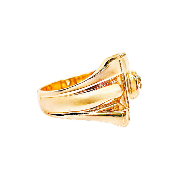 18ct Mens Diamond Square Ring | CG Jewellery