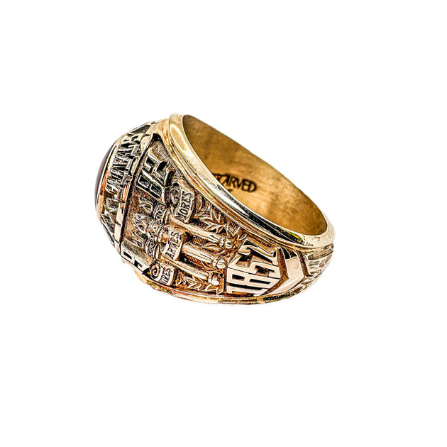 10ct Garnet College Mens Ring | CG Jewellery
