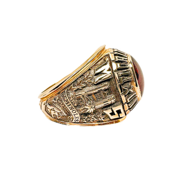10ct Garnet College Mens Ring | CG Jewellery