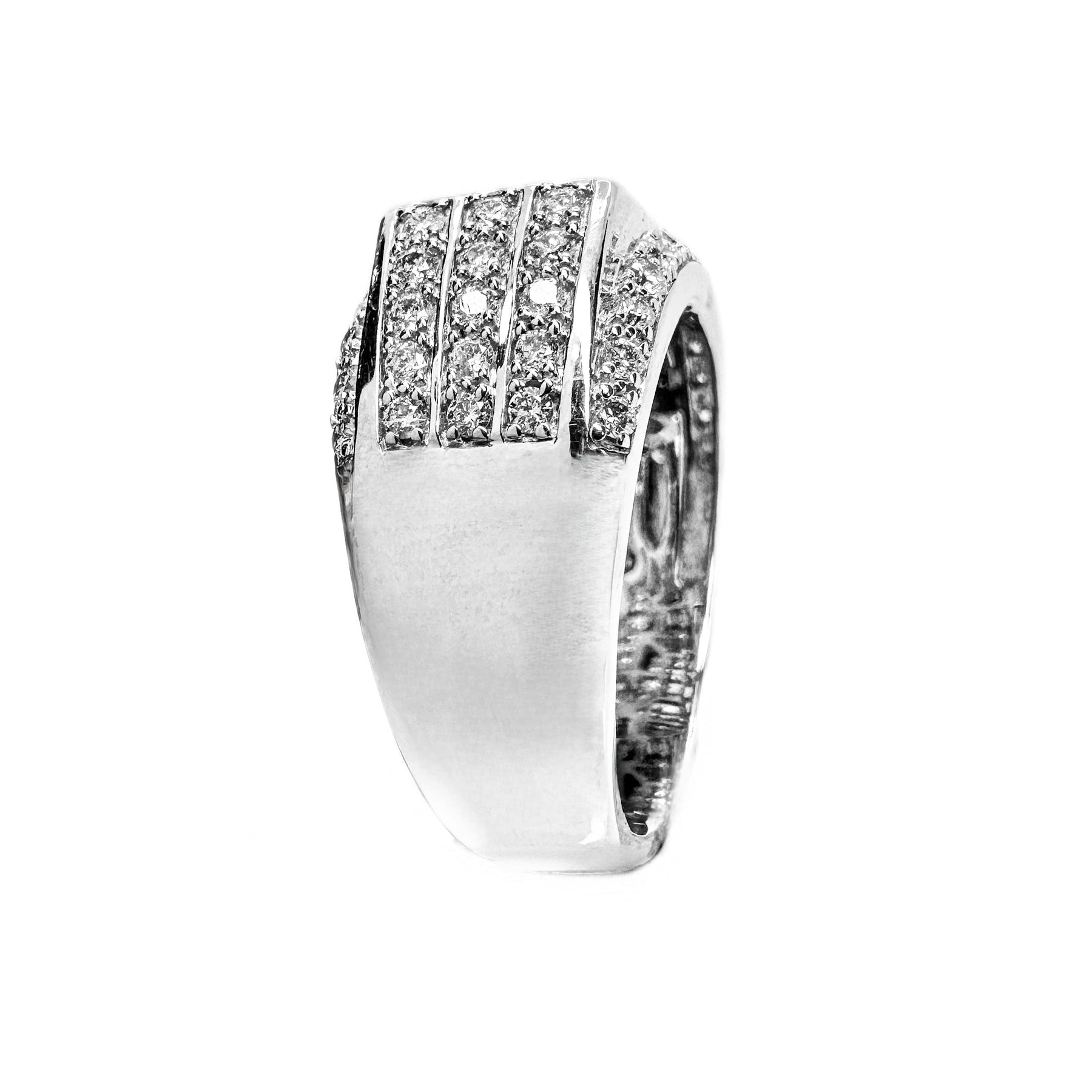 14ct White Gold Diamond Mens Ring | CG Jewellery